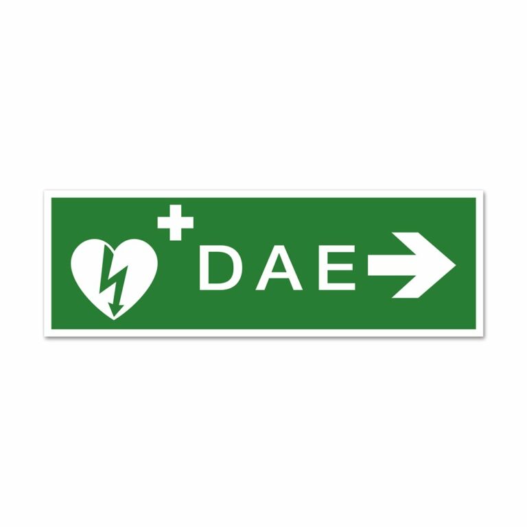 Signalétique ‘DAE flèche à droite’ – DefibSolutions – DAE – Defibrillateurs